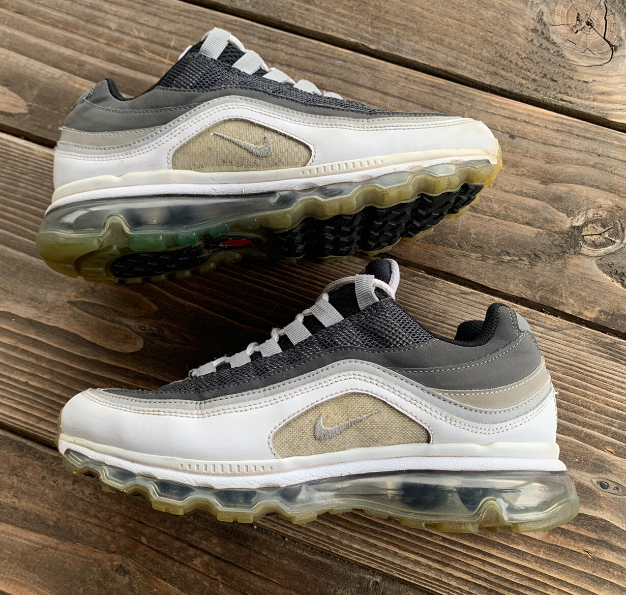 Men’s NIKE AIR MAX 24-7 Gray Black White 397292-001 S… - Gem