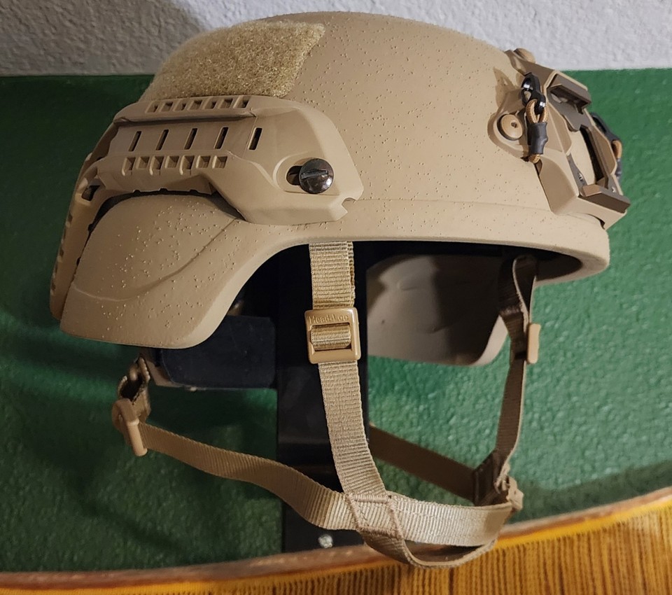 Ops-Core Gentex TBH-R1 Tactical Ballistic Helmet Large Khaki Out Of Box ...