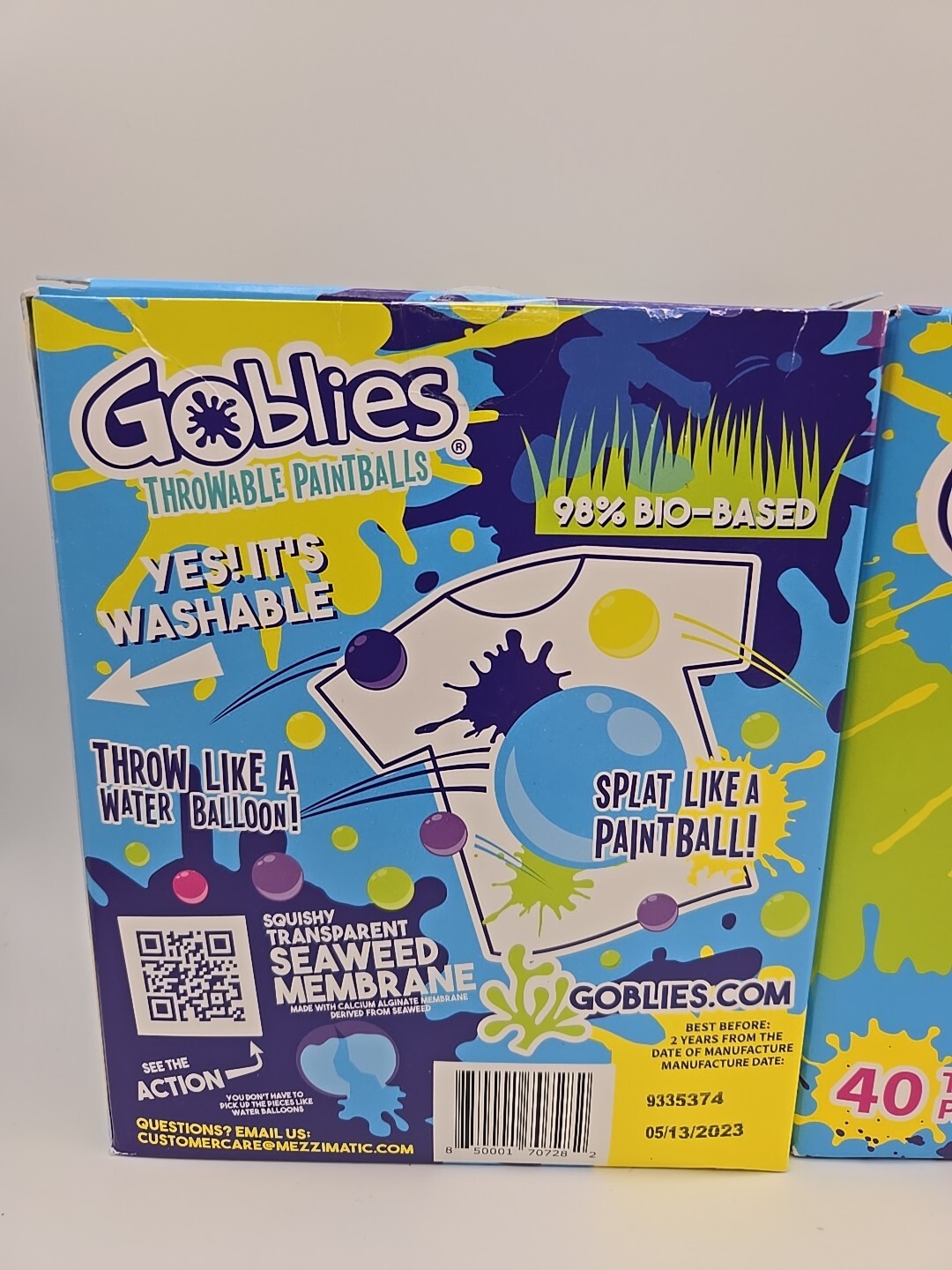 2 Pk NEW Goblies Throwable Paintballs - 40 Count Each - Green/Blue | eBay