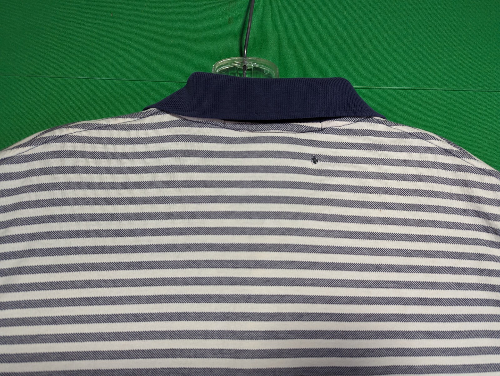 Vintage Boast Polo Shirt Mens Large Blue Striped USA Made Club Golf ...