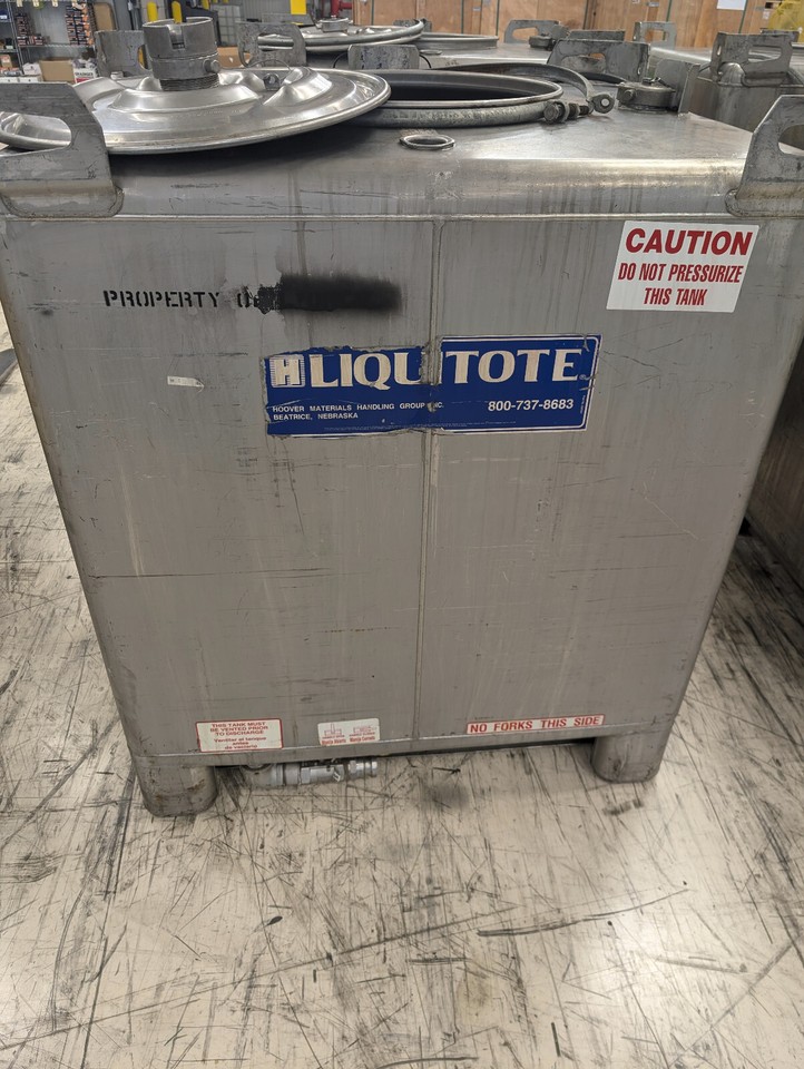 Hoover IBC LiquiTote 400 Gallon Single Wall Food Grade Stainless (SS ...