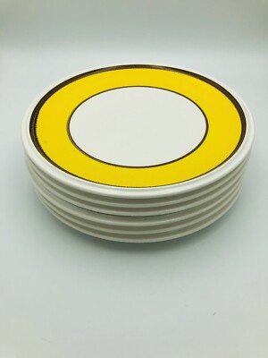 6 Just COLORS 10 1/2" DINNER PLATES - Jasmine Yellow -PREMIERE MIKASA ...
