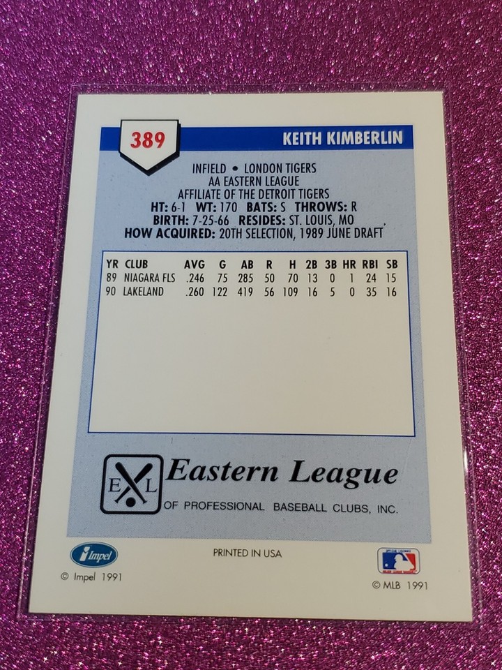 1991 Impel Line Drive #389 Keith Kimberlin London Detroit Tigers AA | eBay