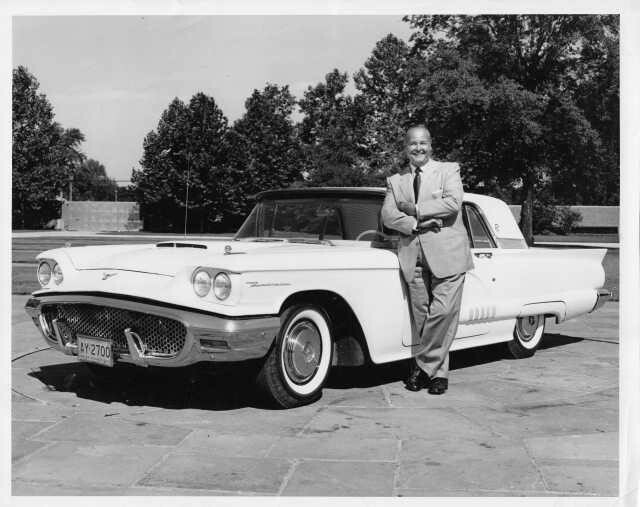 1958 Ford Thunderbird Press Photo 0545 - George W Walker VP of Ford | eBay