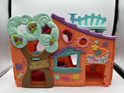 Hasbro LPS Littlest Pet Shop Playhouse Orange Floral with Tree Vintage ...