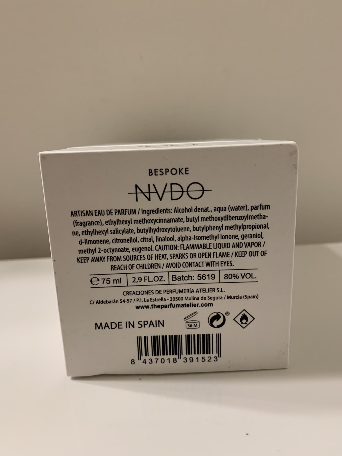 Nvdo Spain Nvdo Bespoke Artisan 2.9 Oz. Eau De Pafum Spray~PRICE ...