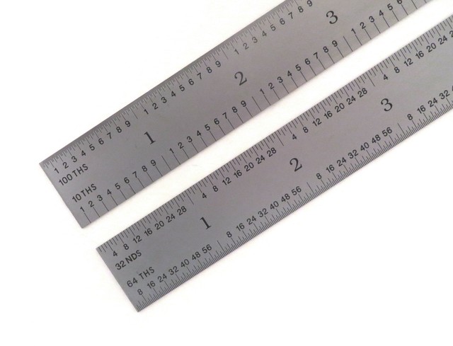 Machinist Ruler 24" Blem Cosmetic Second PEC Flexible Satin 5R 10/100 ...