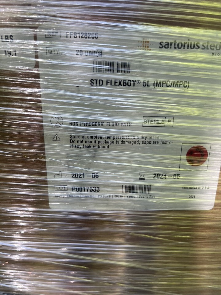 NEW Sartorius Stedim REF# FFB128266 STD FLEXBOY 5L Bags (MPC/MPC) | eBay