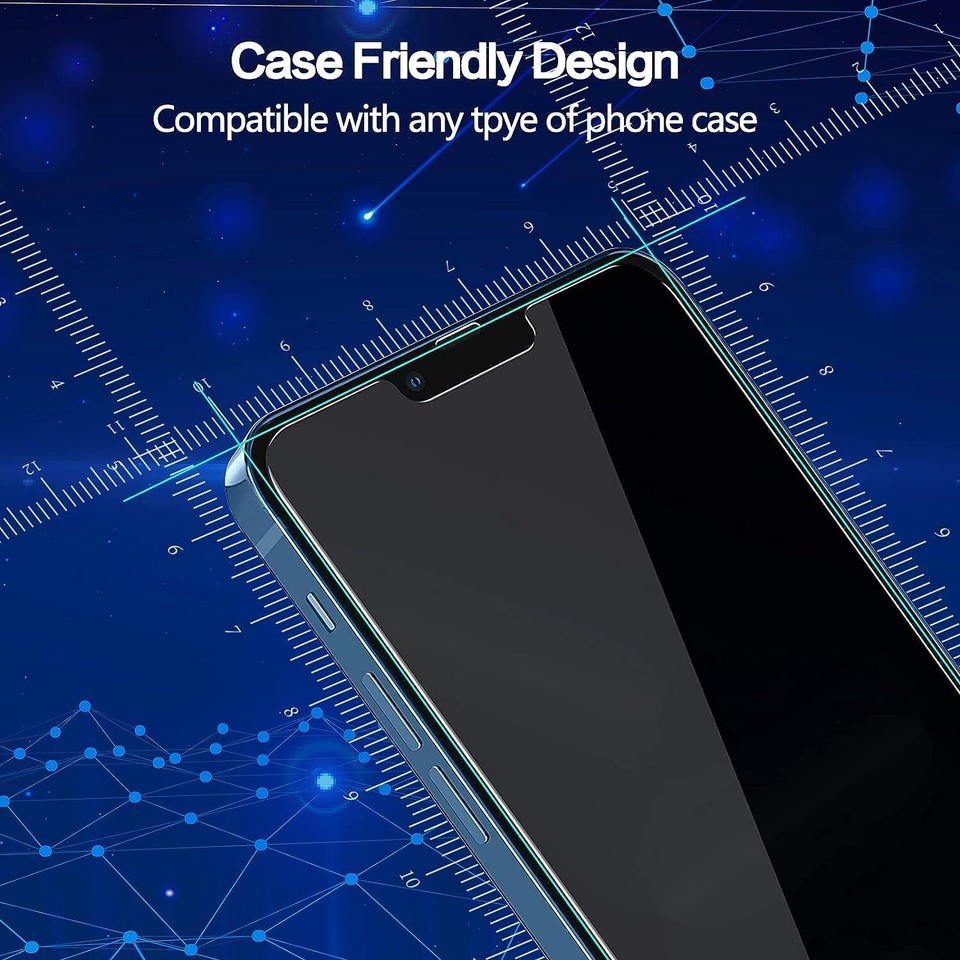4 Pcs For iPhone 17 16 15 14 13 Pro Max Privacy Tempered GLASS Screen ...