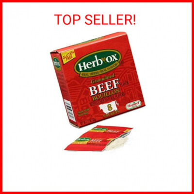 Herb-Ox Instant Broth & Seasoning Granulated Beef Bouillon Packets, 1.1 ...