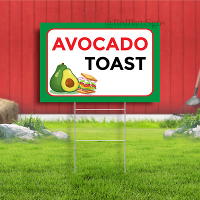 Avocado Toast Indoor Outdoor Yard Sign | eBay