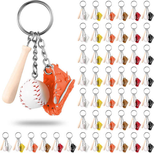 Baseball Bat Keychain Bulk Baseball Party Favors Boys Bat Baseball ...