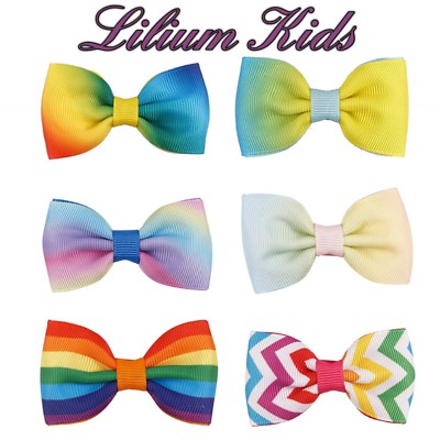 Multi Coloured Bows - 2.7" | eBay UK