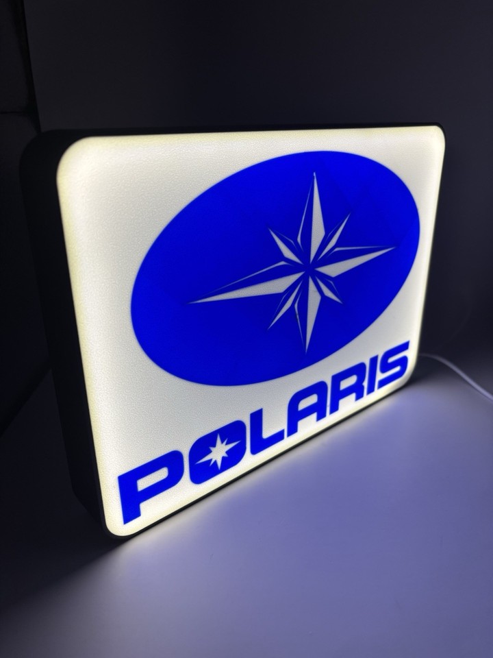 Polaris - Light Up LED Sign with USB Plug - ATV UTV Snowmobile RZR ...