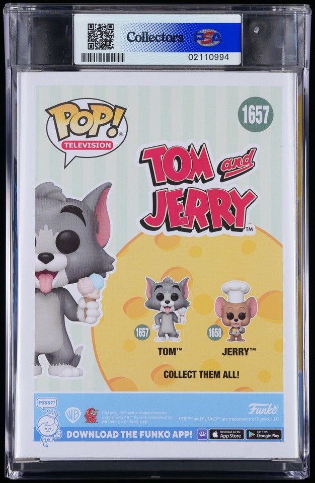 PSA 9/10 8.5/9 Funko Pop! Tom 1657 & Jerry 1658 Patrick Owsley (SWAU ...