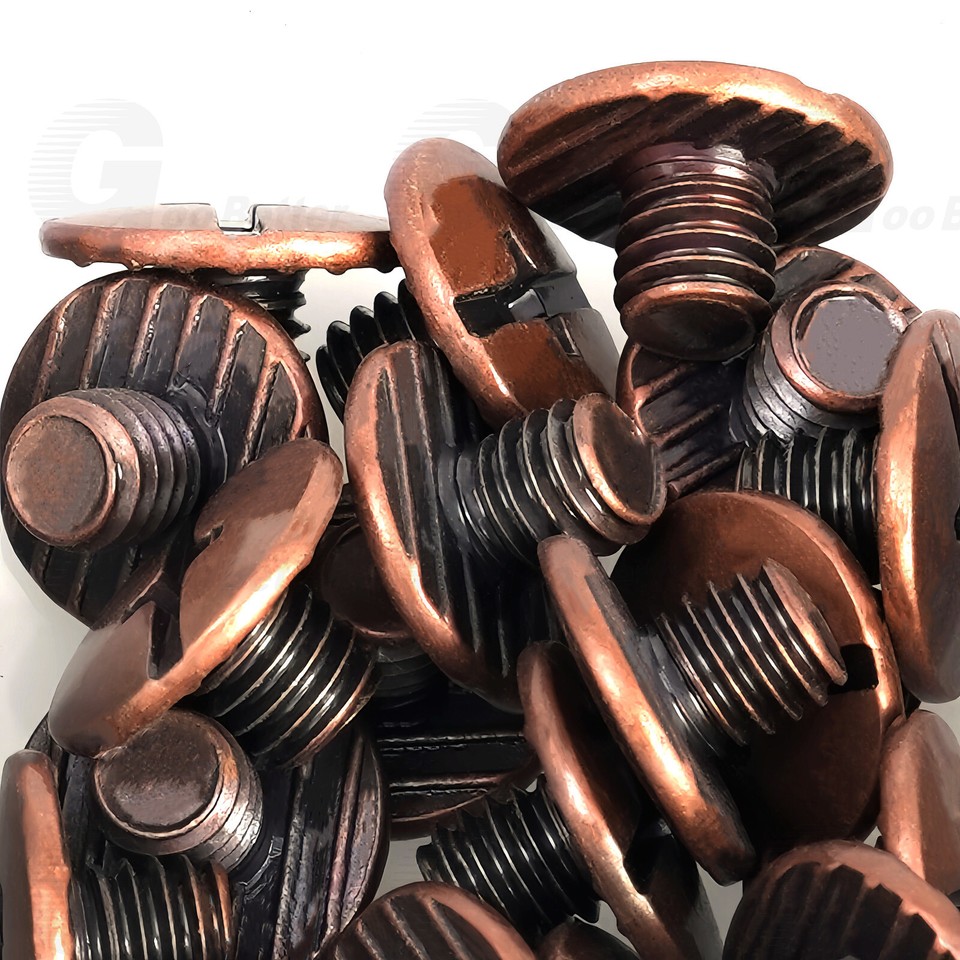 100 Set Chicago Screws for Leather Assorted 5 Color M4 Leather Rivets ...