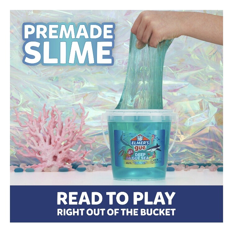 Elmer’s Gue Pre-Made Slime , Deep Gue Sea, Blue Clear Slime. | eBay