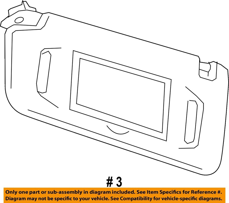 2014-2017 SILVERADO SIERRA PASSENGER SIDE SUN VISOR SHALE LIGHT GRAY ...