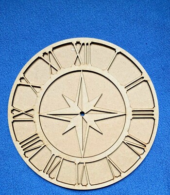 Wooden MDF Nautical Clock Face Blank 25cm and 29cm with Round Clock ...