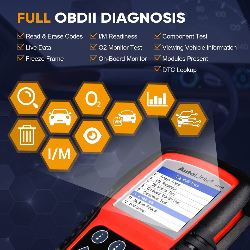Autel AutoLink AL619 OBD2 Diagnostic Scanner Engine Fault Codes Reader ...