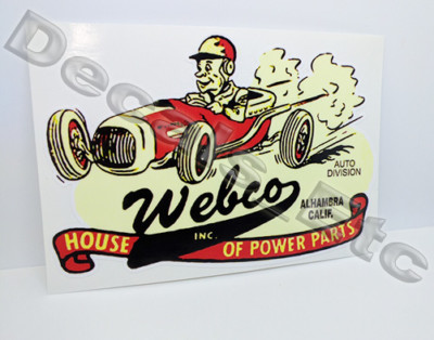 Webco Speed Shop Vintage Style Vinyl DECAL, Car STICKER, rat rod, hot ...