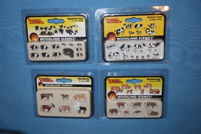 4 Scenic Accents Woodland Scenic N Scale Animals: Hampshire Pigs ...