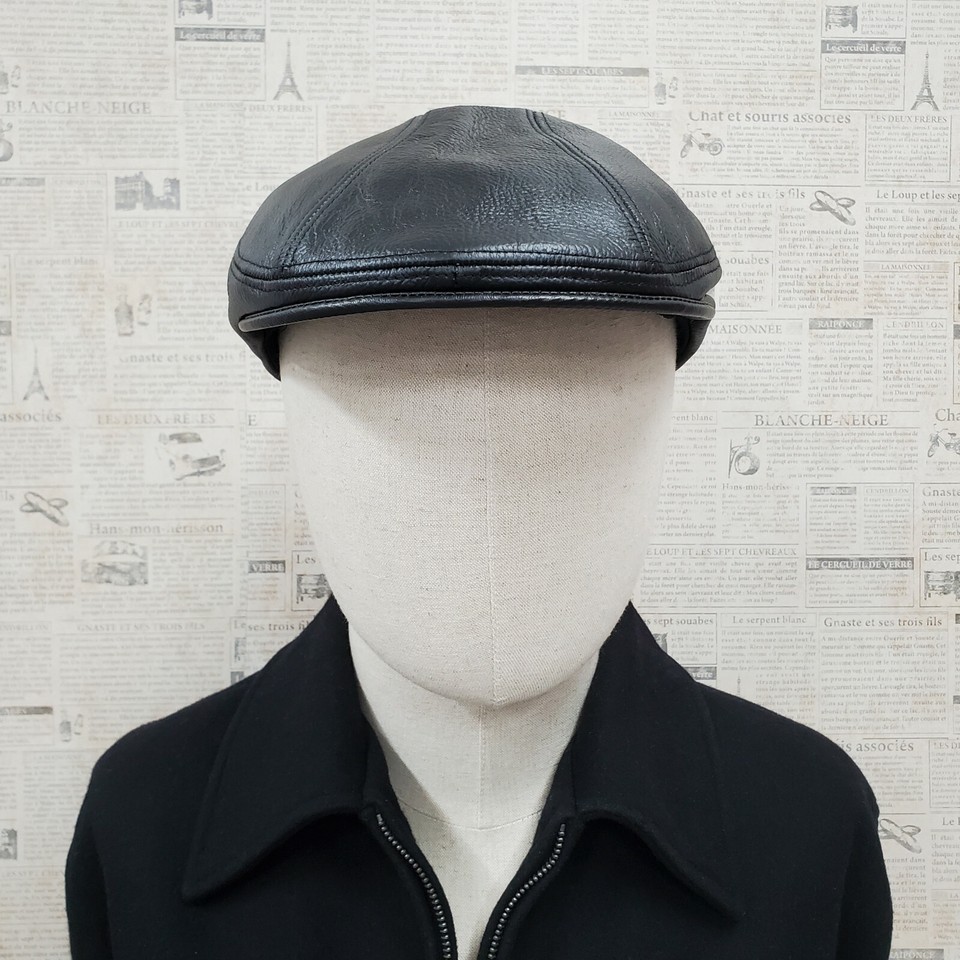 Emstate Genuine Leather Ascot Ivy Flat Cap Made in USA Assorted Colors ...