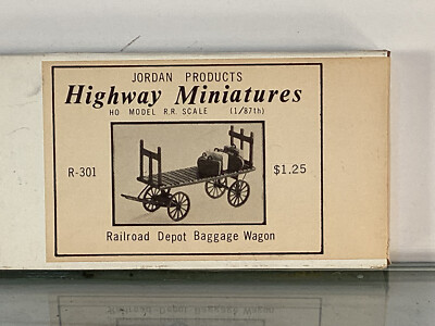 HO Scale Jordan Highway Miniatures Kit #R-301 Depot Baggage Wagon | eBay