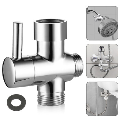 3-Way T-adapter Shower Head Diverter Valve Water Splitter Switch Faucet ...