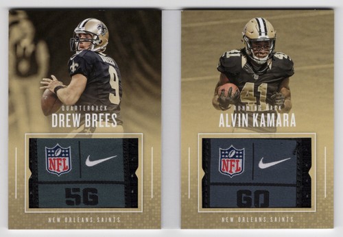 Panini Preferred Football 2017 Booklet 1/1 Drew Brees Alvin Kamara ...