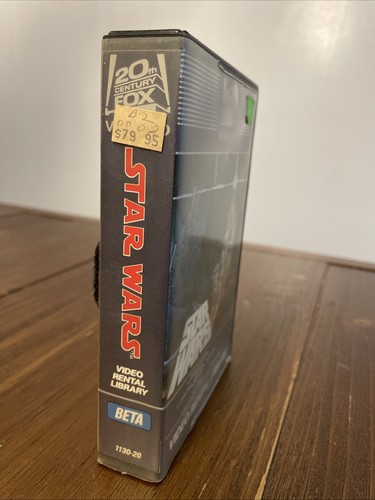 1982 Vintage Star Wars Beta Betamax Tape CBS Pull Out Big Box Library ...