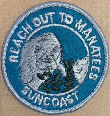 Florida Manatees Patch Embroidered Reach Out To Sun Coast Endangered ...