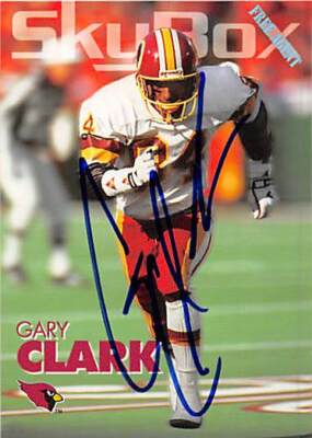 Gary Clark autographed Football Card (Washington Redskins) 1993 Skybox ...
