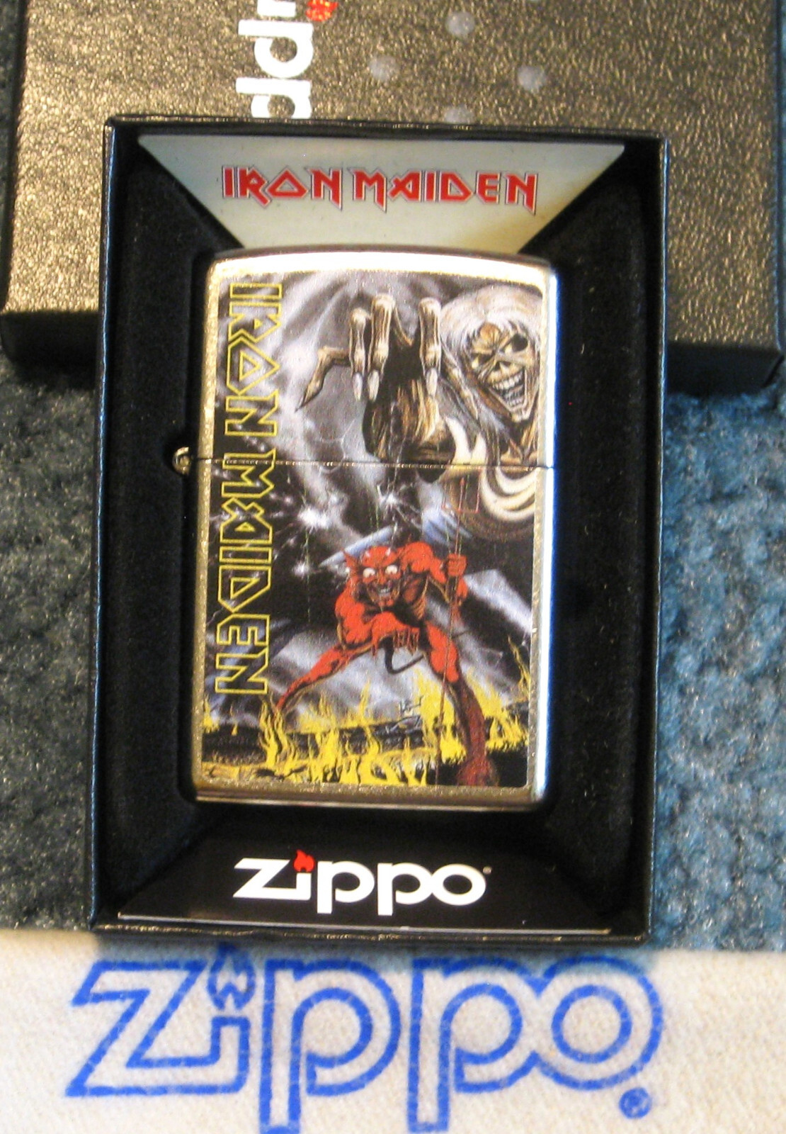 ZIPPO IRON MAIDEN Lighter THE NUMBER OF THE BEAST New METAL BAND 81217 ...