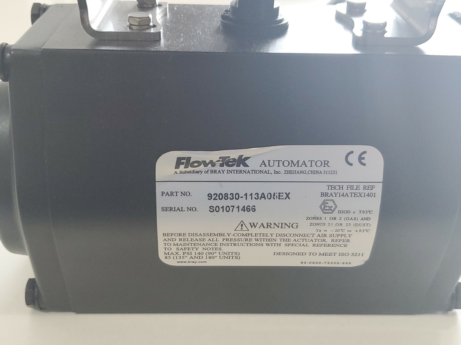 *NEW* FLOW-TEK AUTOMATOR 920830-113A05EX & BLX V100 POSITIONER ...