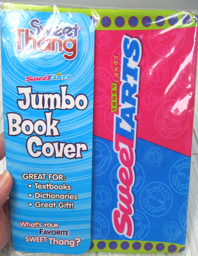 Jumbo Book Cover Stretch Sweet Tarts Candy Print School College Stretch ...