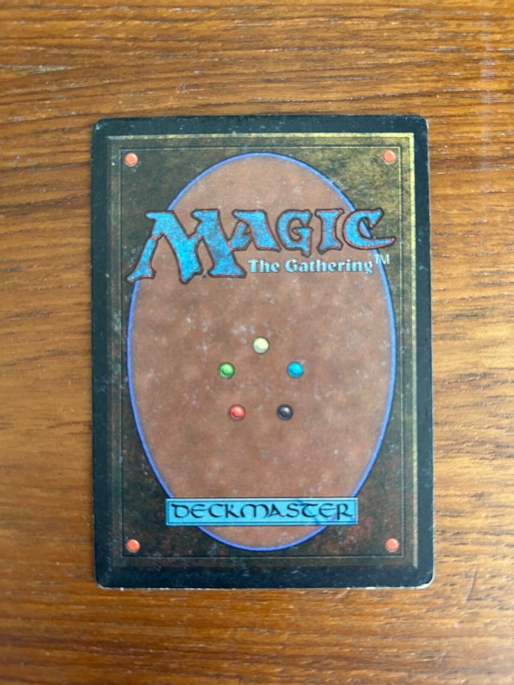 SIGNED Magic MTG Arabian Nights Library of Alexandria MODERATELY PLAYED ...