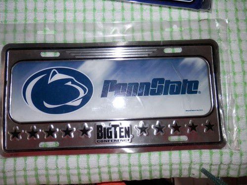 Penn State Nittany Lions tin license plate, says Big Ten w/stars new in ...
