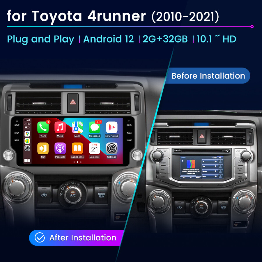 10.33” Android 13 Carplay For Toyota 4runner 2009-2021 Car Stereo Radio ...