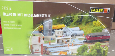Faller 222212 N Bausatz Öllager mit Dieseltankstelle eingeschweißt, neu ...