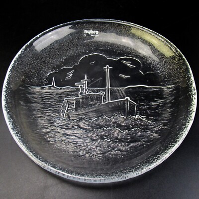 Nybro Glas Teller Serie Bohus Paul Isling Design Sweden Glass Plate ...