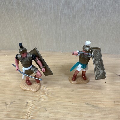 Vintage Timpo Roman Soldiers Lot of 2 Swoppets with Shields & Spears | eBay