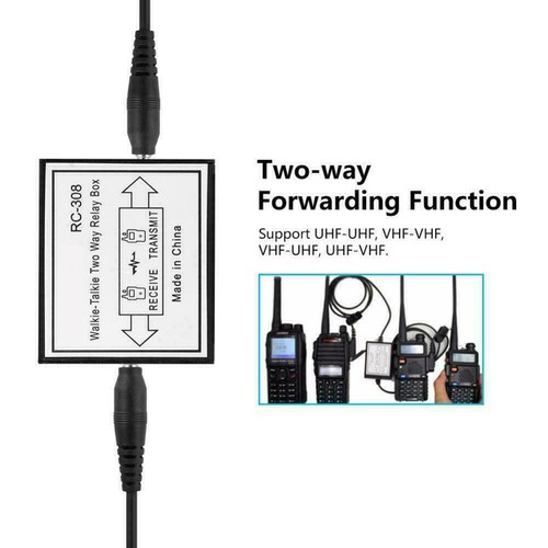 RC-308 Handheld Two Way Radio Relay Walkie Talkie Repeater Box UHF VHF ...