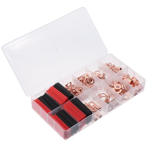 160Pcs AWG 2 4 6 8 10 12 Copper Wire Lugs Battery Cable Ends ...