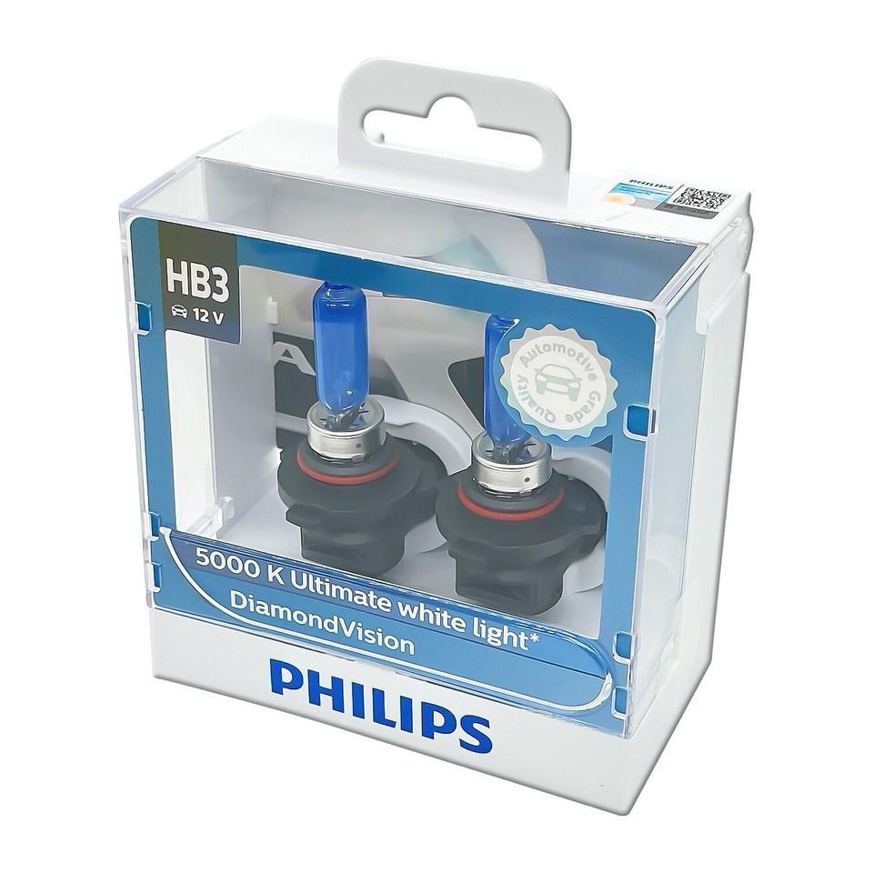 HB3 9005 Philips 5000K DiamondVision Halogen Headlight Bulbs 9005DVS2 ...