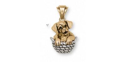 Labrador Retriever Pendant Jewelry Silver And Gold Handmade Dog Pendant ...