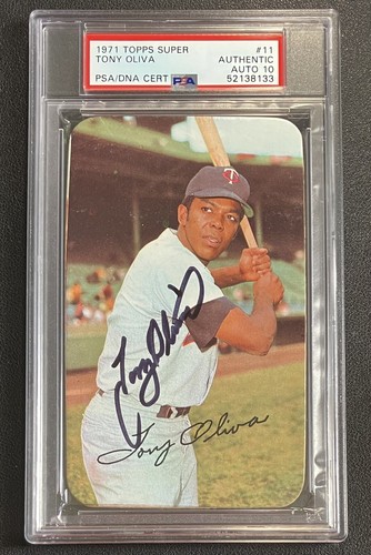1971 Topps Super #11 Tony Oliva Signed PSA/DNA Authentic Autograph ...