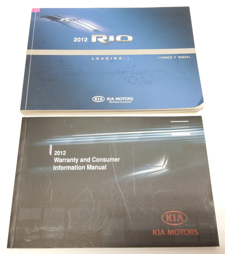 2012 KIA RIO Factory Original Glovebox Owners Manual Book Portfolio | eBay