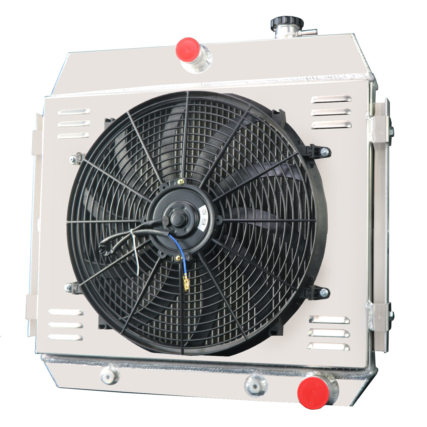 3 Row Aluminum Radiator+Fan Shroud For 1955~1957 1956 Chevrolet Bel Air ...