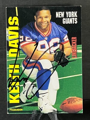 Cinemark Keith Davis Preseason Signed Football Card Cinemark ...